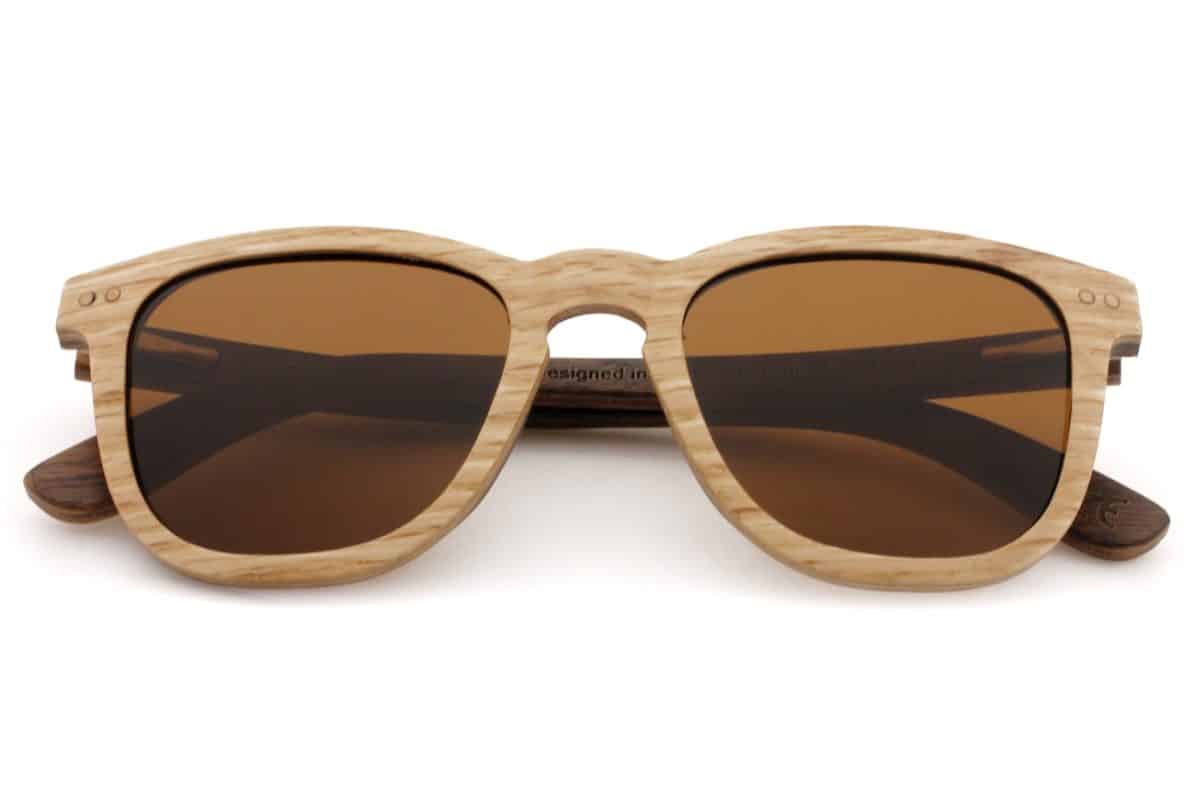 Walker Oak Wooden Sunglasses - Skateboard Wood - buKo